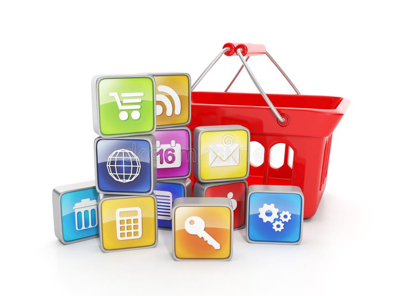 Software for Mobile Devices Stock Illustration - Illustration of ...