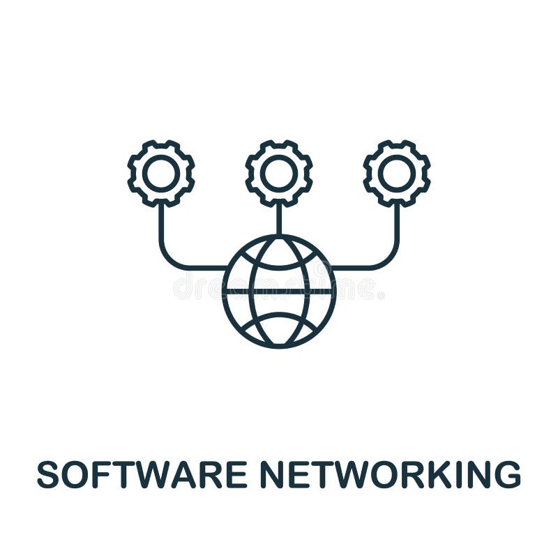 Software Networking Icon from Iot Collection. Simple Line Software ...