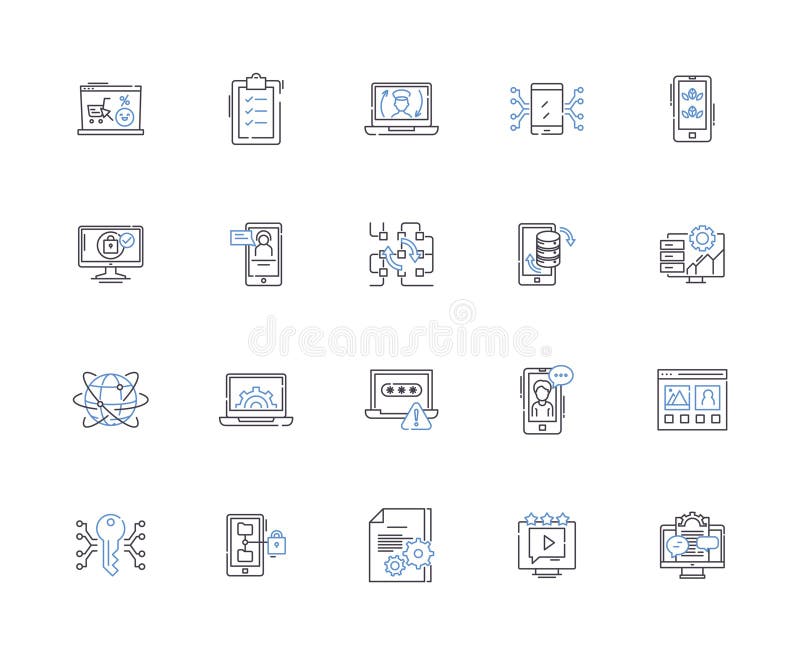 Software Outline Icons Collection Software Program Application Programing Code Software 9911