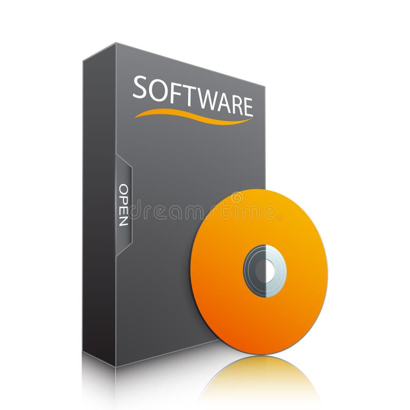 Software Package and Disc Design, Vector Illustration Stock Vector ...