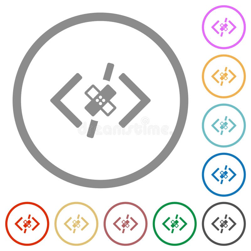 Software Patch Vivid Colored Flat Icons Stock Vector - Illustration of ...