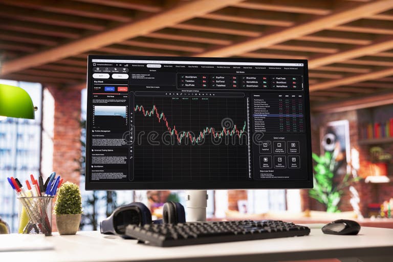 Software on PC Screen Used for Analyzing Cryptocurrency Investment ...