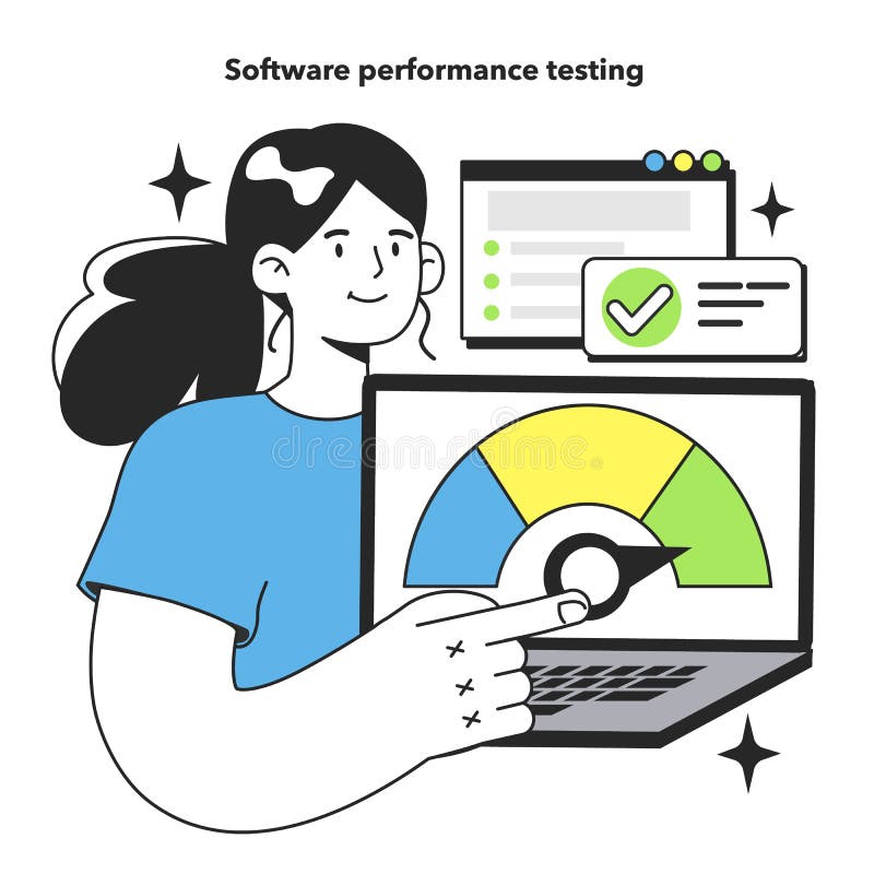 Software Performance Testing Technique Software Testing Methodology Stock Vector Illustration