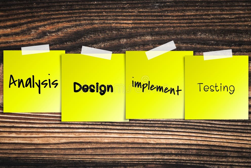 Software Process Sticky Paper Stock Photo - Image of implementation ...