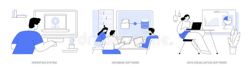 Software Products Isolated Cartoon Vector Illustrations Se Stock ...