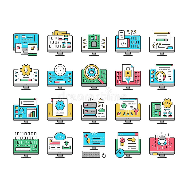License Software Line Icon Vector Illustration Stock Vector ...