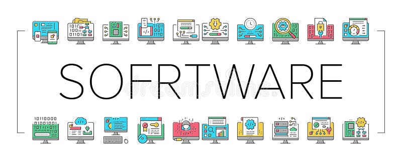 License Software Line Icon Vector Illustration Stock Vector ...