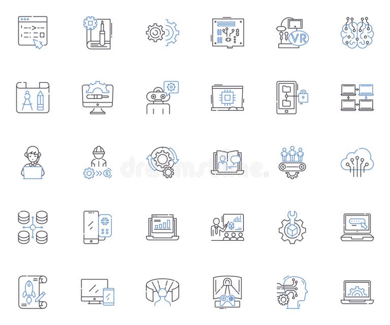 Software Program Line Icons Collection. Interface, Functionality, User-friendly, Compatibility ...
