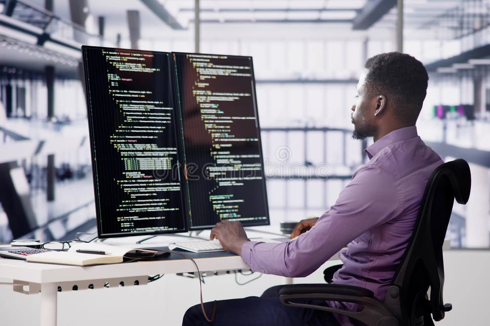 Software Programmer or Coder Man Stock Image - Image of coder, development: 306879757