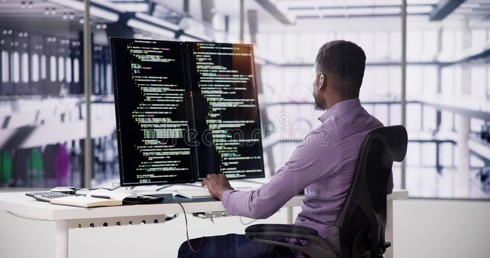 Software Programmer or Coder Man Stock Photo - Image of coding, code: 307738326