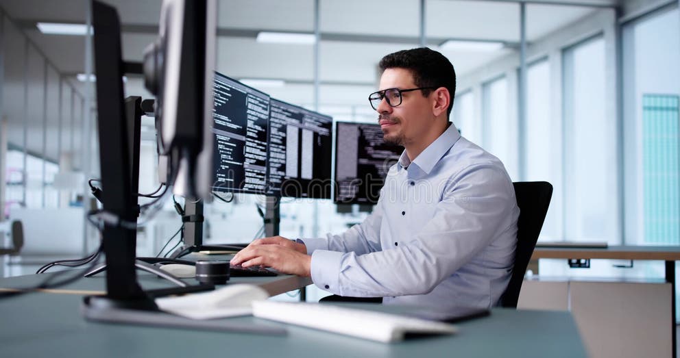 Software Programmer Or Coder Man Stock Image Image Of Programmer 3855