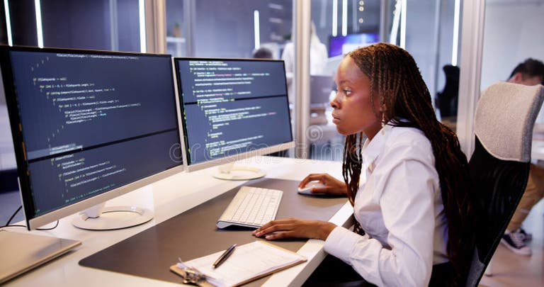 Software Programmer or Coder Woman Stock Image - Image of woman, developers: 294198911