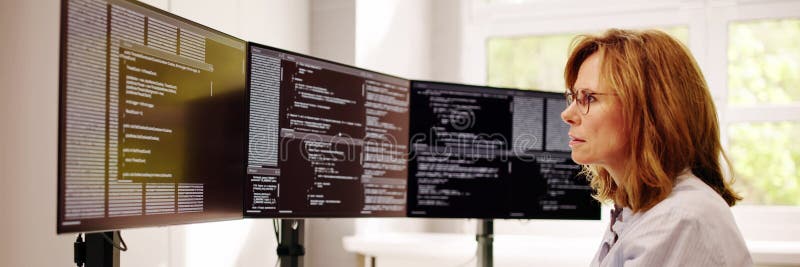 Software Programmer or Coder Woman Stock Photo - Image of female ... Software Programmer or Coder Woman Stock Photo - Image of female ...