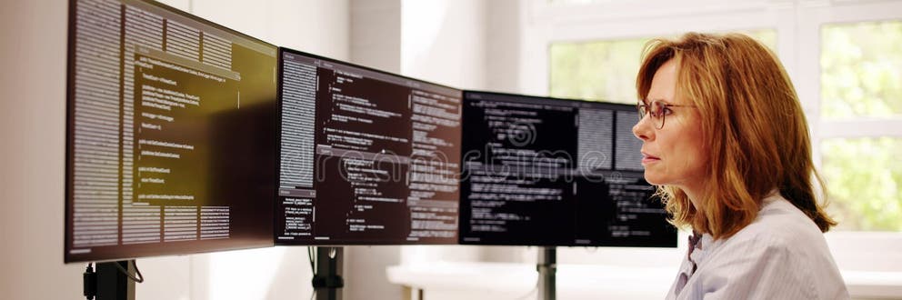 Software Programmer or Coder Woman Stock Photo - Image of female, developer: 336945918