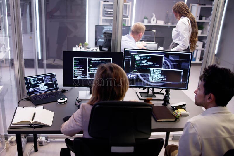 Software Programmer or Coder Woman Stock Photo - Image of develop ...