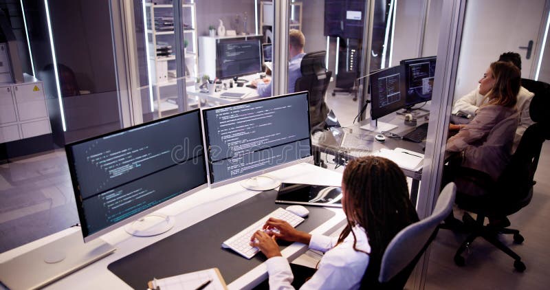 Software Programmer Or Coder Woman Stock Image Image Of Software Engineer 295945585
