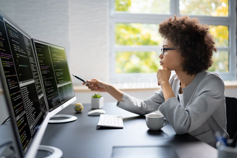 Software Programmer Or Coder Woman Stock Image Image Of Professional Lady 261100855 1960
