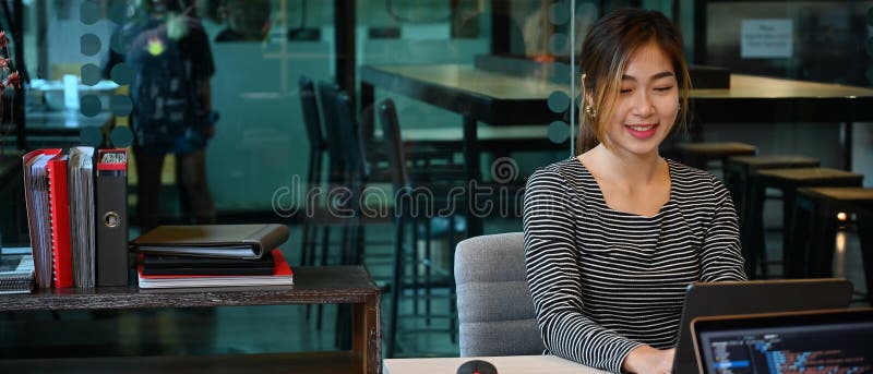 Software Programmer Or Coder Working For Development Website Design In Startup Company Stock