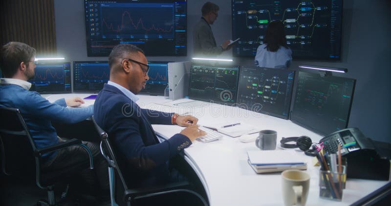 Software Programmer Sits Front Computer Blockchain Network Stock Photos - Free & Royalty-Free ...