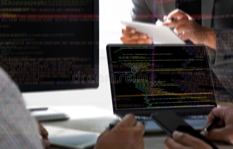 Programmiercode Abstrakter Technologie-Hintergrund Entwickler ...