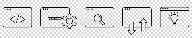 Project Management Icon Set Stock Vector - Illustration of focus, cost ...