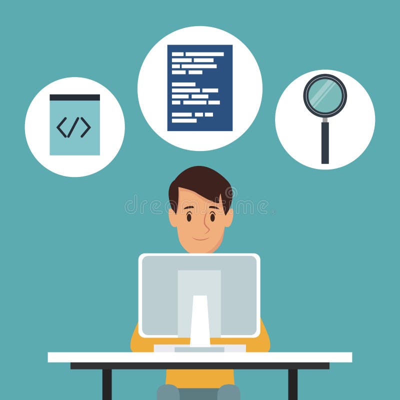 Software Developer Symbols Stock Illustrations – 450 Software Developer ...