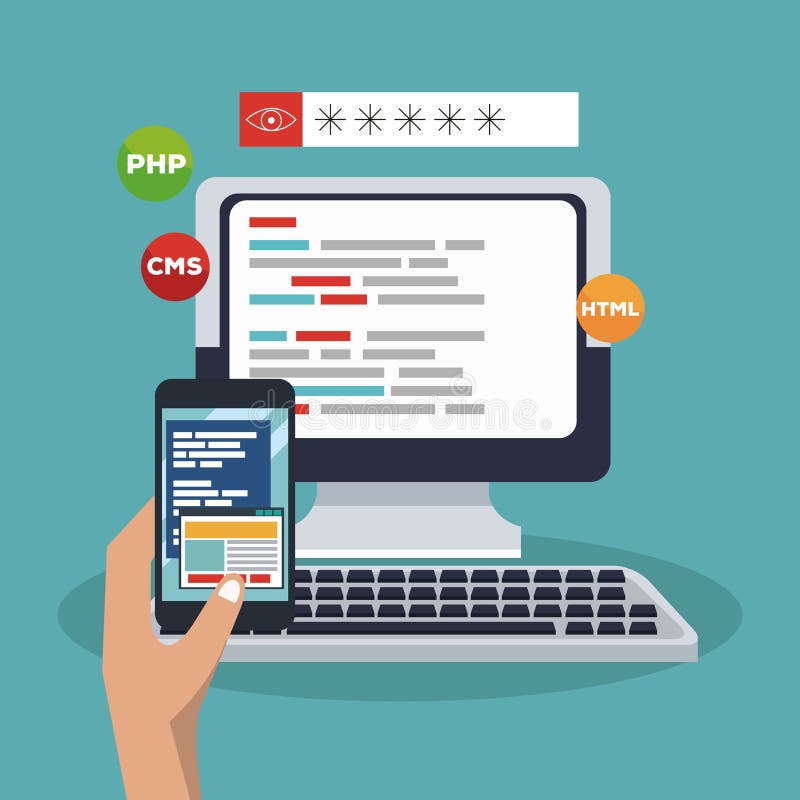 Software and programming stock vector. Illustration of smartphone ...