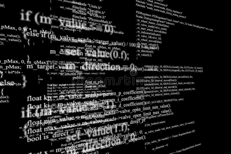 Software-Quellcode Schichten Des Programmcodes Stock Abbildung ...