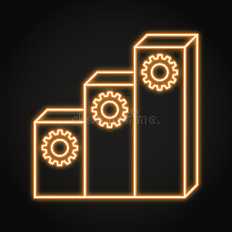 Software Scalability Neon Icon in Line Style Stock Illustration ... Software Scalability Neon Icon in Line Style Stock Illustration ...