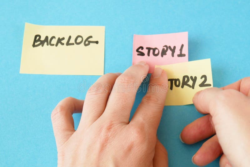 Software Scrum Agile Board with Paper Task, Agile Software Development ...