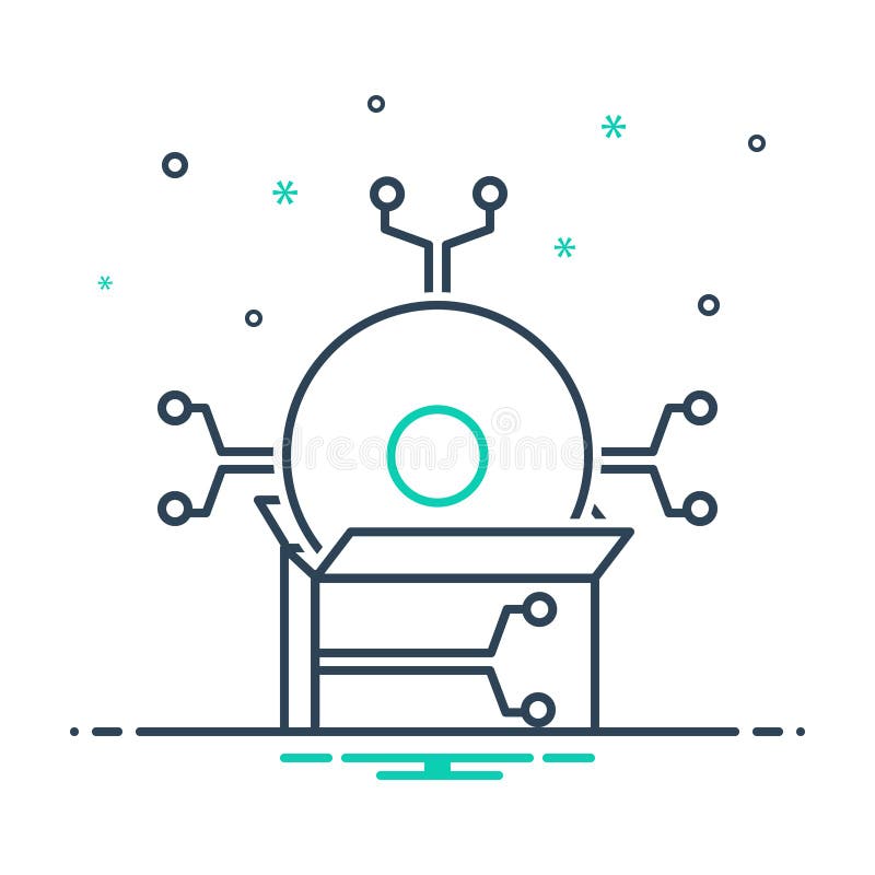 Black Mix Icon for Software, Technology and Development Stock ...