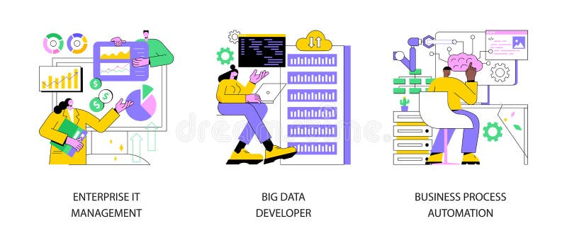 It Software Solutions Abstract Concept Vector Illustrations. Stock ...