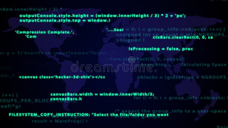 Software Source Code Programming Code On Computer Screen Loop Animation Stock Footage Video