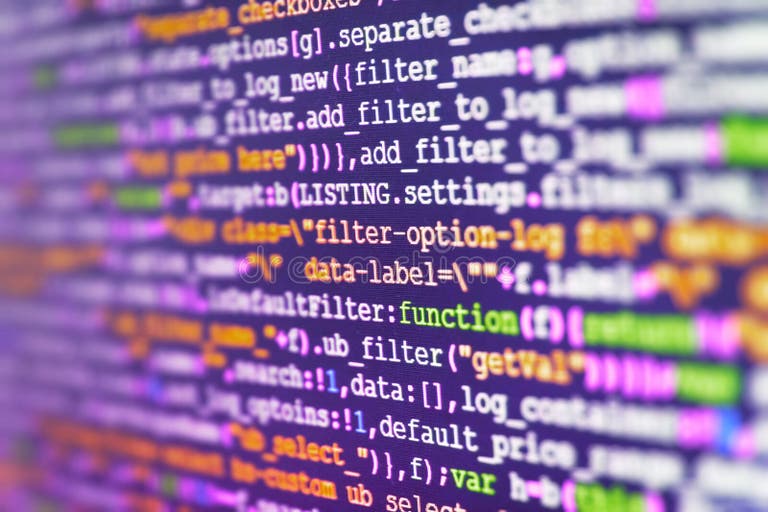 Software Source Code. Monitor Closeup of Function Source Code. Abstract ...