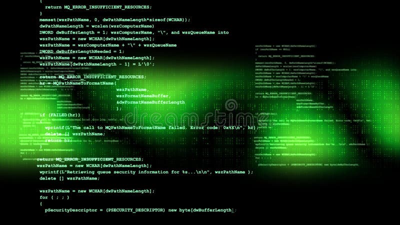 Software Source Code Programming Code On Computer Screen Loop Animation Stock Footage Video