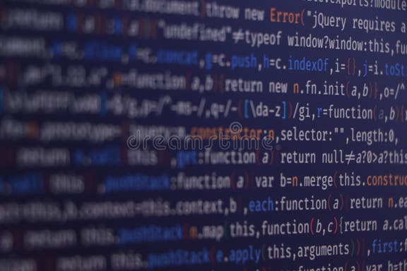 Software Source Code. Programming Code. Programming Code on Computer ...