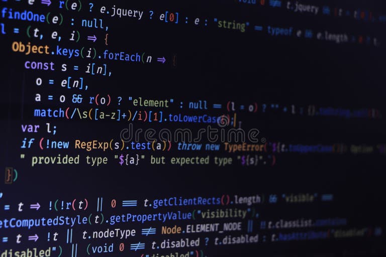Software Source Code. Programming Code. Programming Code on Computer ...