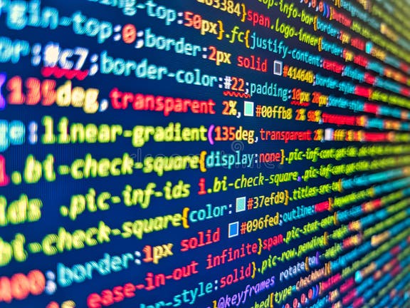 Software Source Code. Real Software Development Code. Script on ...