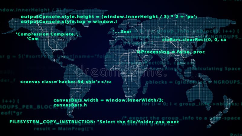 Software Source Code Programming Code On Computer Screen Loop Animation Stock Footage Video