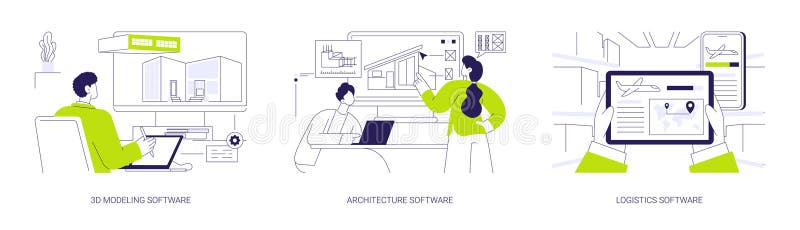 Software for Specialists Abstract Concept Vector Illustrations. Stock ...