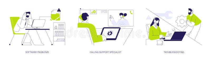 Software Support Line Abstract Concept Vector Illustrations. Stock ...