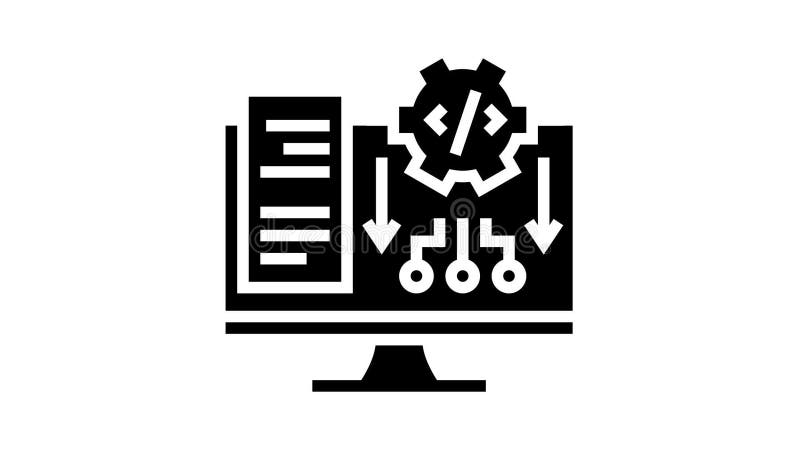 Software System Color Icon Animation Stock Video - Video of symbol ...