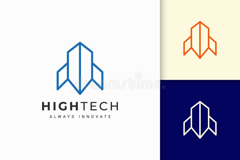 Software or Technology Logo in Abstract Line Shape Stock Vector ...