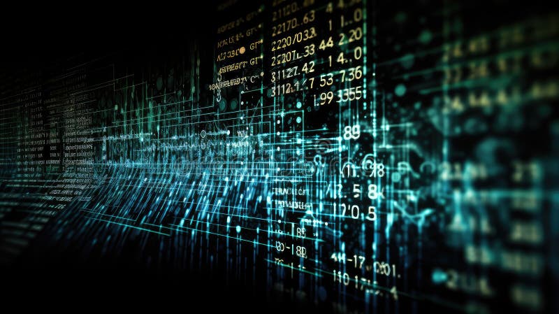 Software Technology Numbers Stock Illustration - Illustration of ...