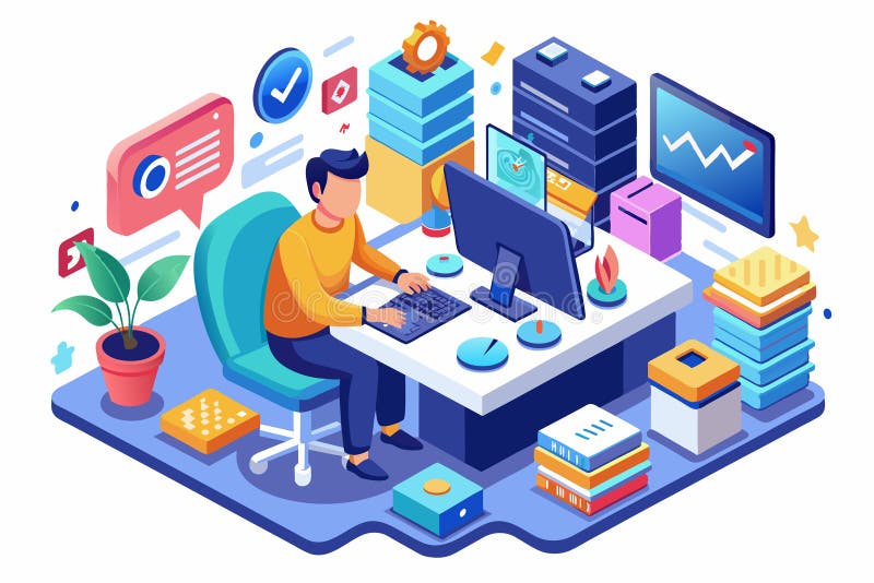 A Software Tester is Engaged in Testing Applications at a Well-equipped ...