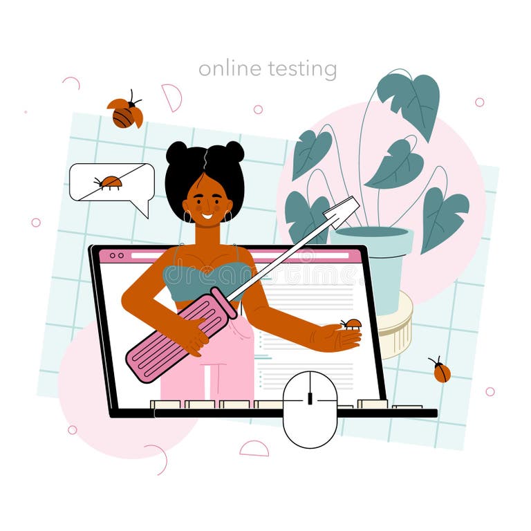 Software Tester Online Service or Platform. Application or Website Code ...
