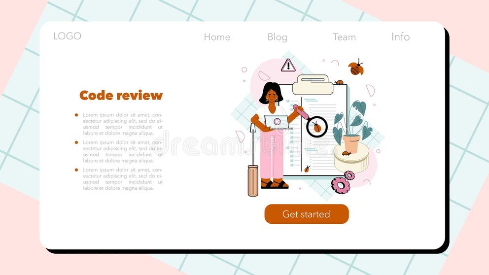 Software Tester Web Banner or Landing Page. Application or Website ...
