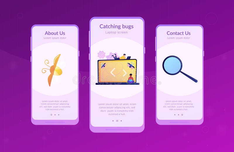 Software Testing it App Interface Template Stock Vector - Illustration ...