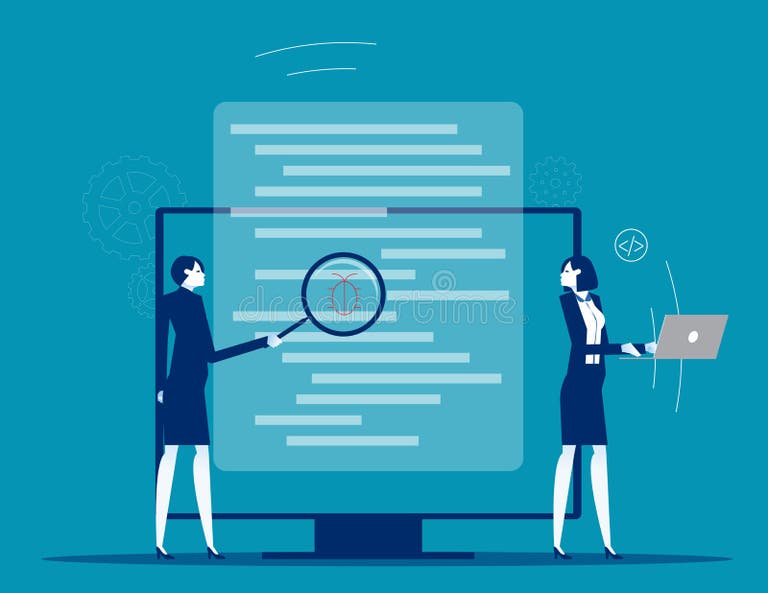 Software Testing. Bug Fixing Abstract Metaphor Stock Vector ...