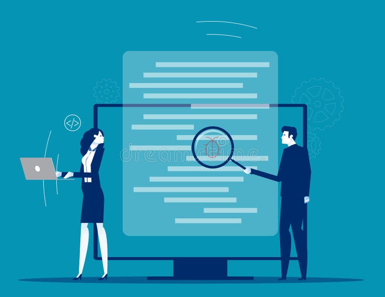 Software Testing. Bug Fixing Abstract Metaphor Stock Vector ...